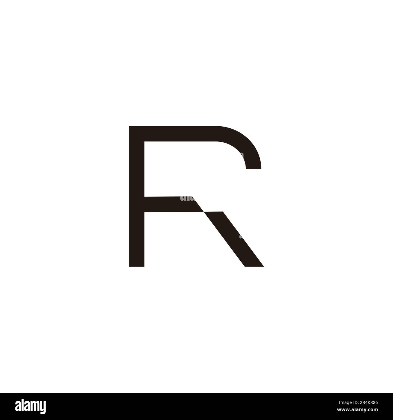 letter fr simple linked line logo vector Stock Vector Image & Art - Alamy