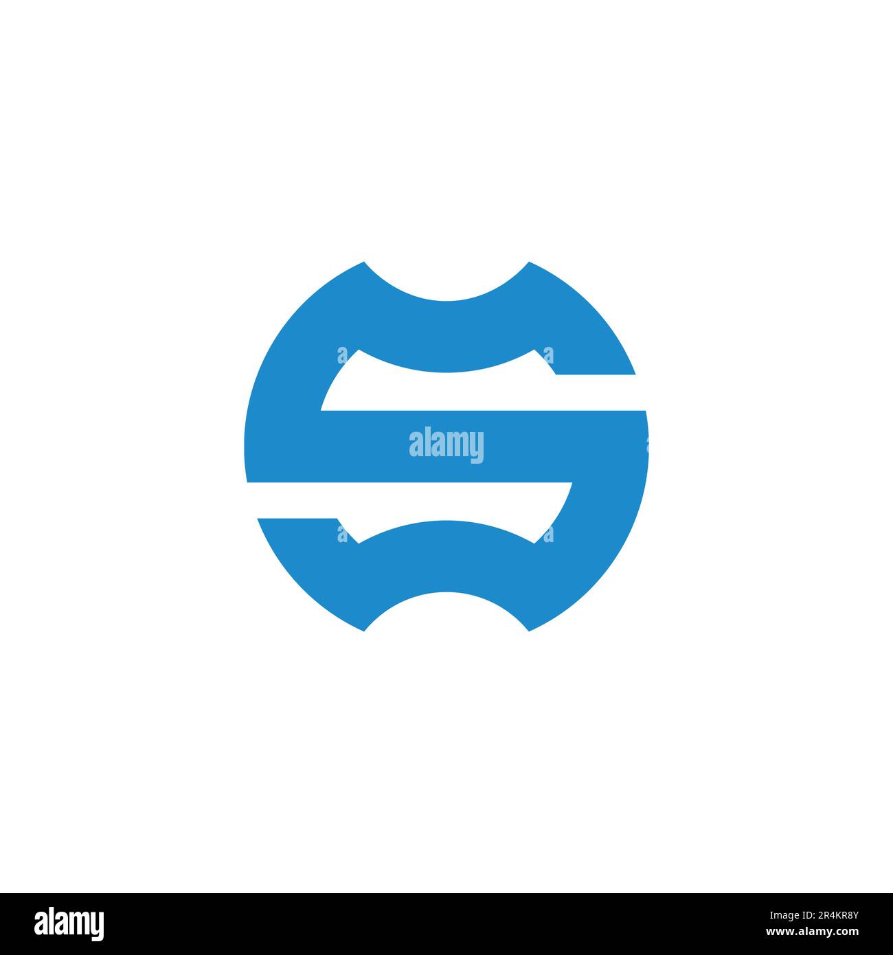 letter s wavy shape round geometric logo vector Stock Vector Image ...