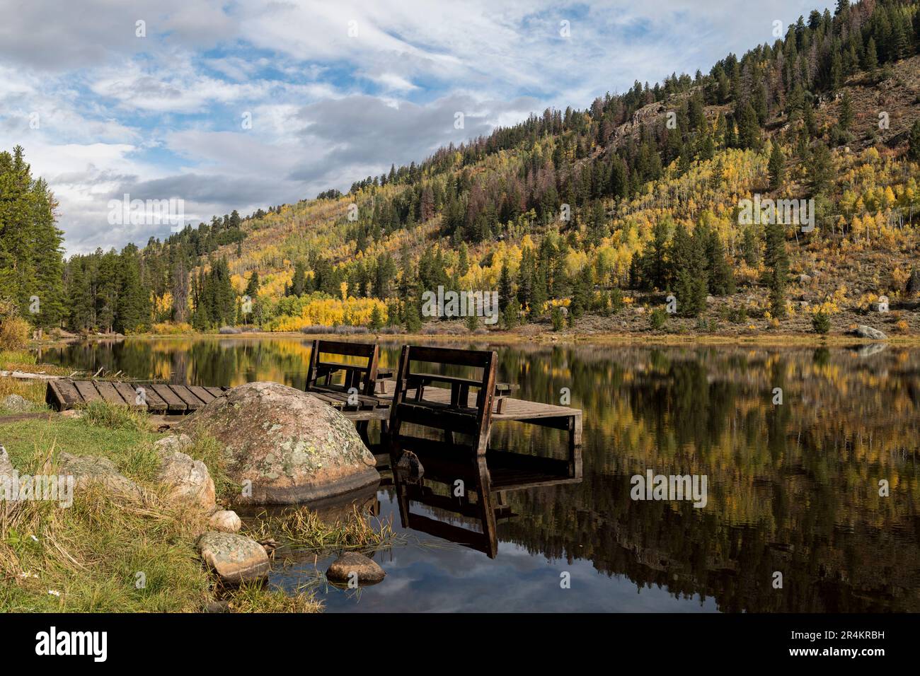 Chapman Reservoir with a fishing dock and beautiful scenery is adjacent ...