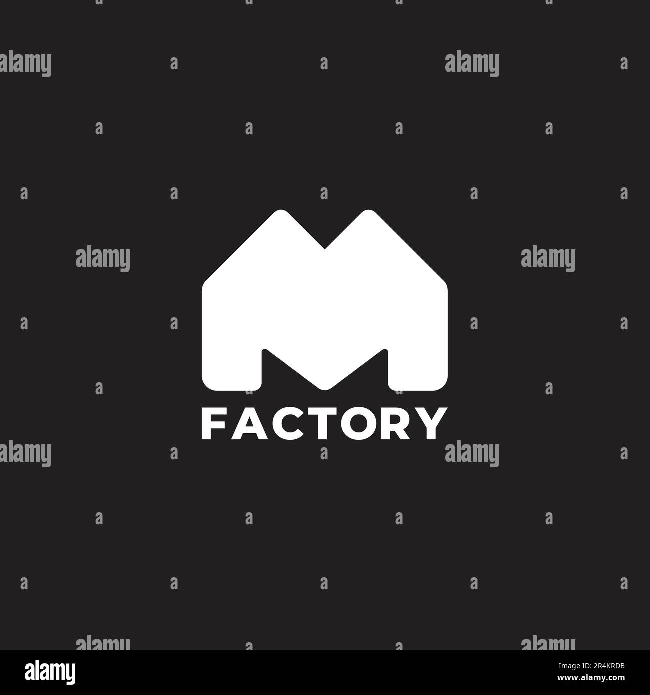 letter m factory industrial building logo vector Stock Vector Image ...