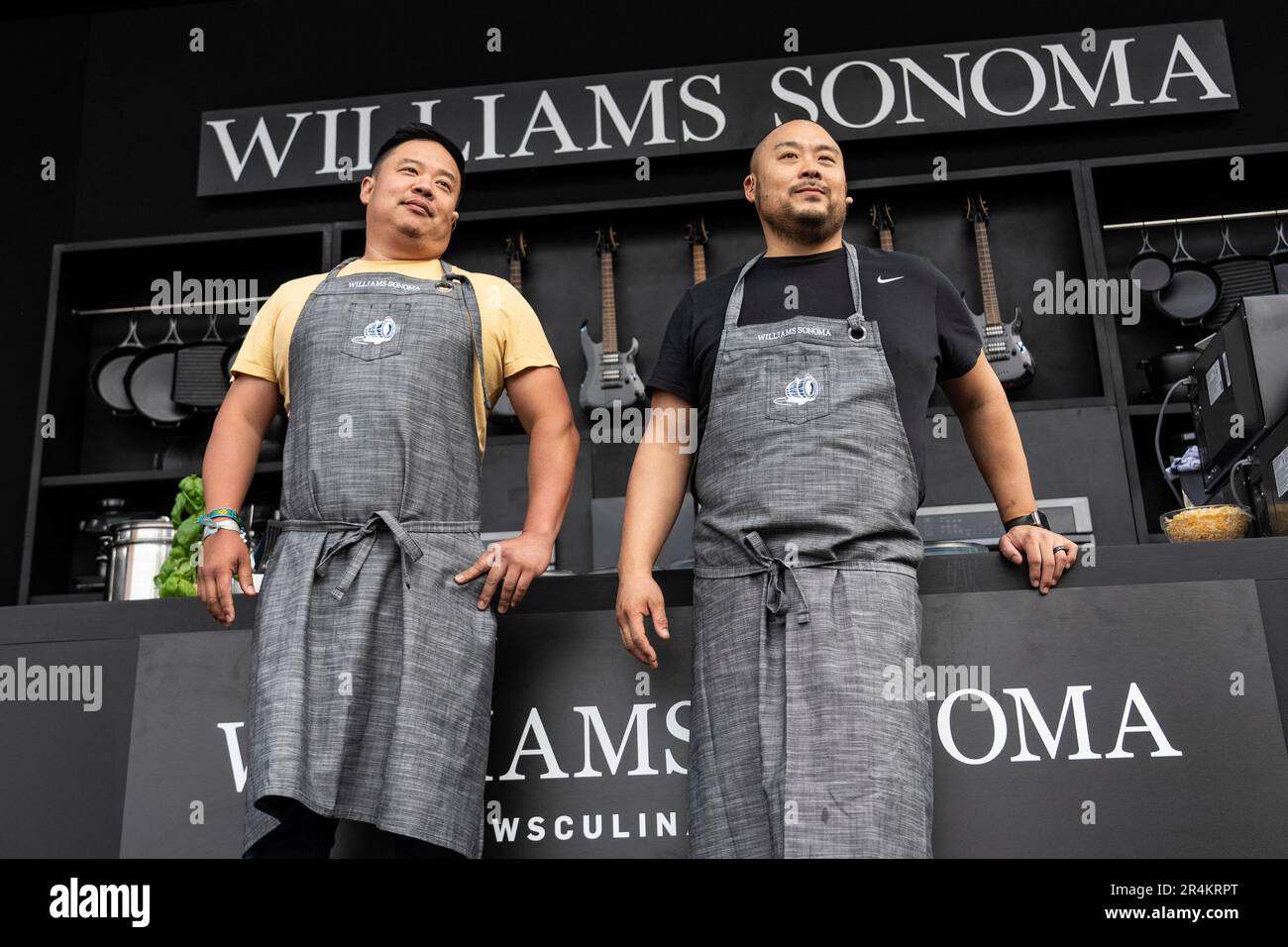 Chris Ying, left, and David Chang are seen day three of the BottleRock ...