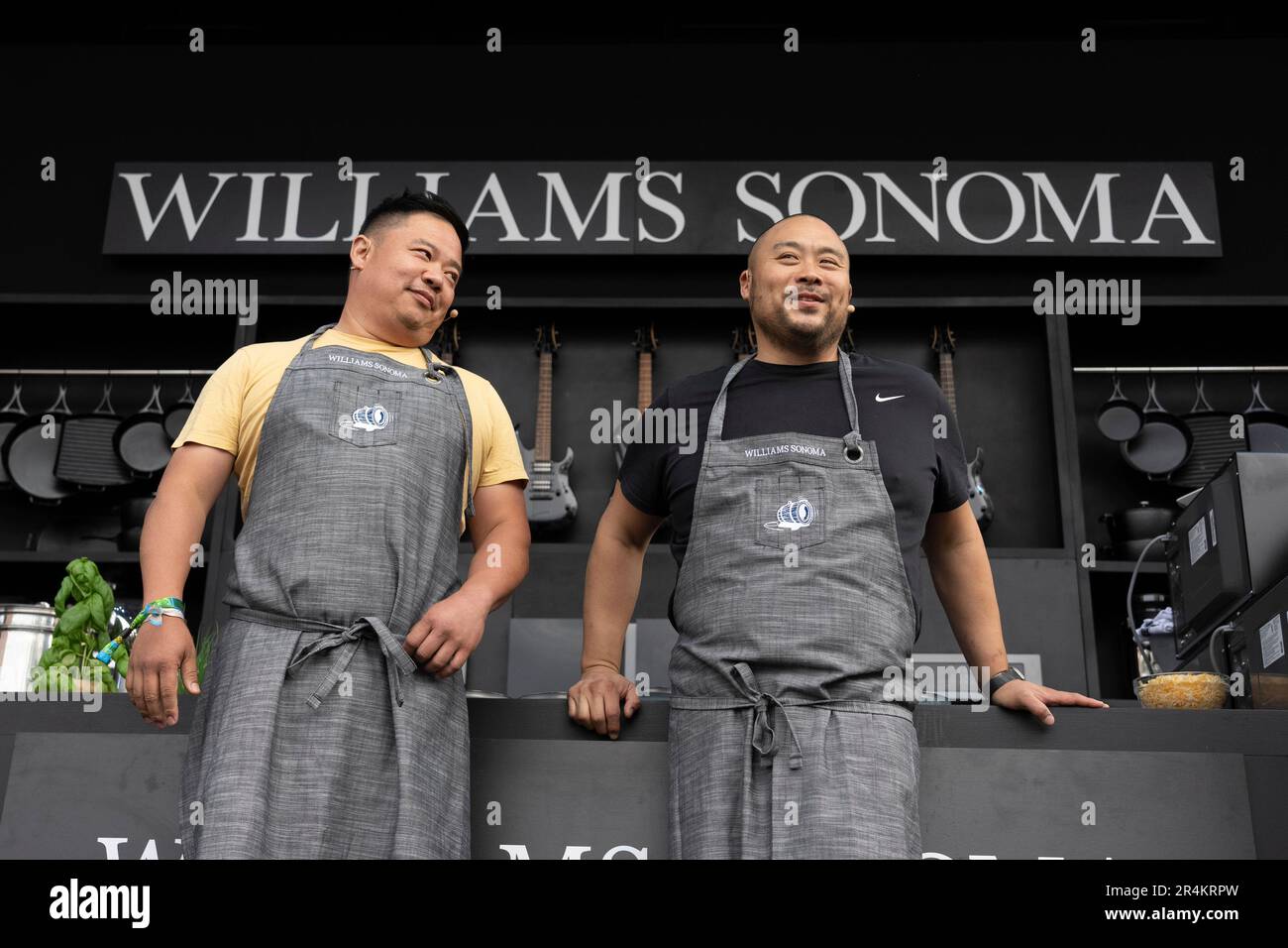 Chris Ying, left, and David Chang are seen day three of the BottleRock ...