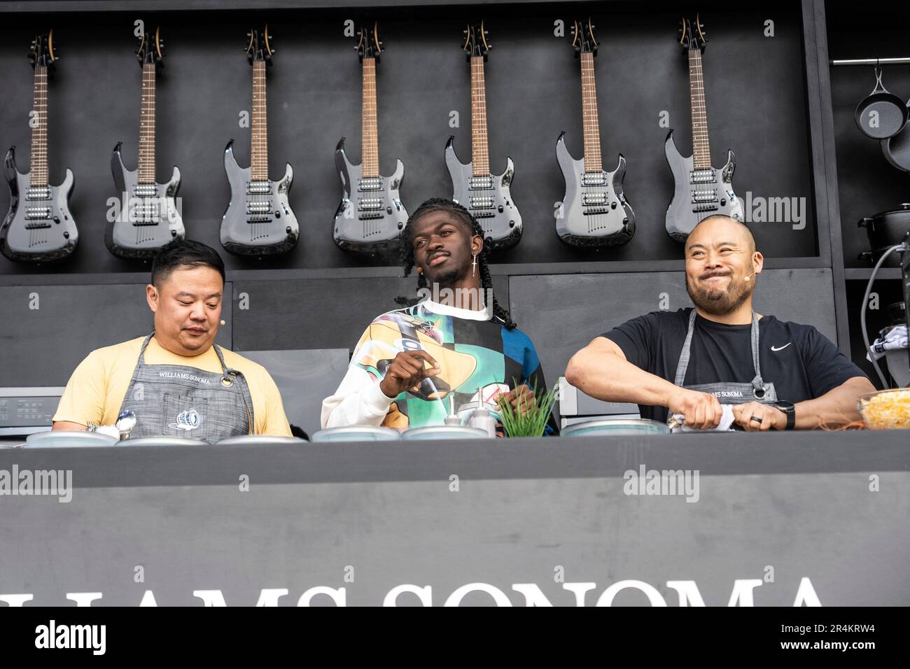 Chris Ying, left, Lil Nas X, and David Chang are seen day three of the ...