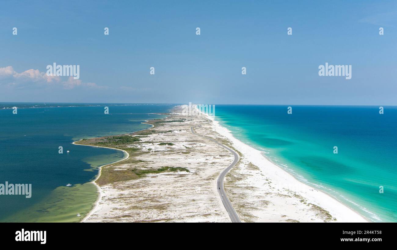 Aerial view of Opal Beach in Pensacola, Florida Stock Photo - Alamy