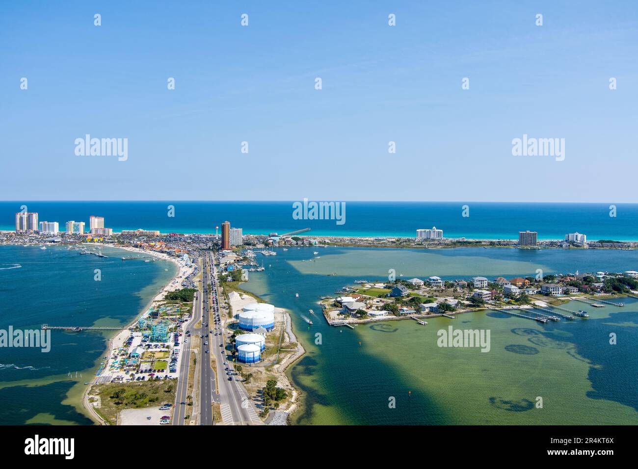 Aerial view of the beach at Pensacola, FL Stock Photo - Alamy