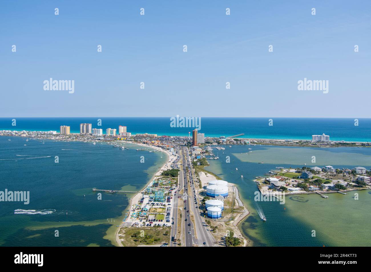 Aerial view of the beach at Pensacola, FL Stock Photo - Alamy