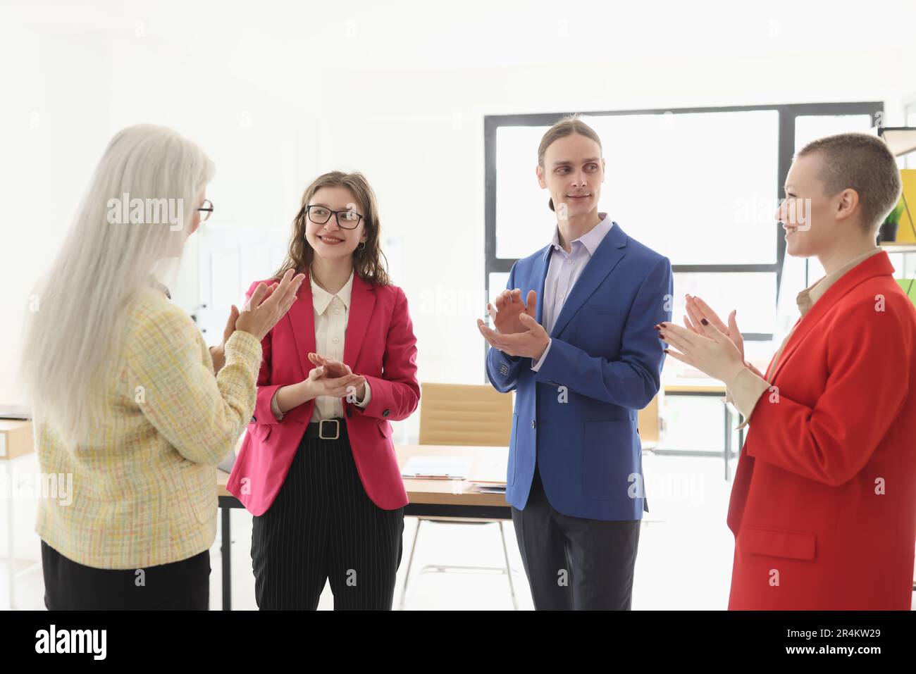 Business people achievement applause hi-res stock photography and ...