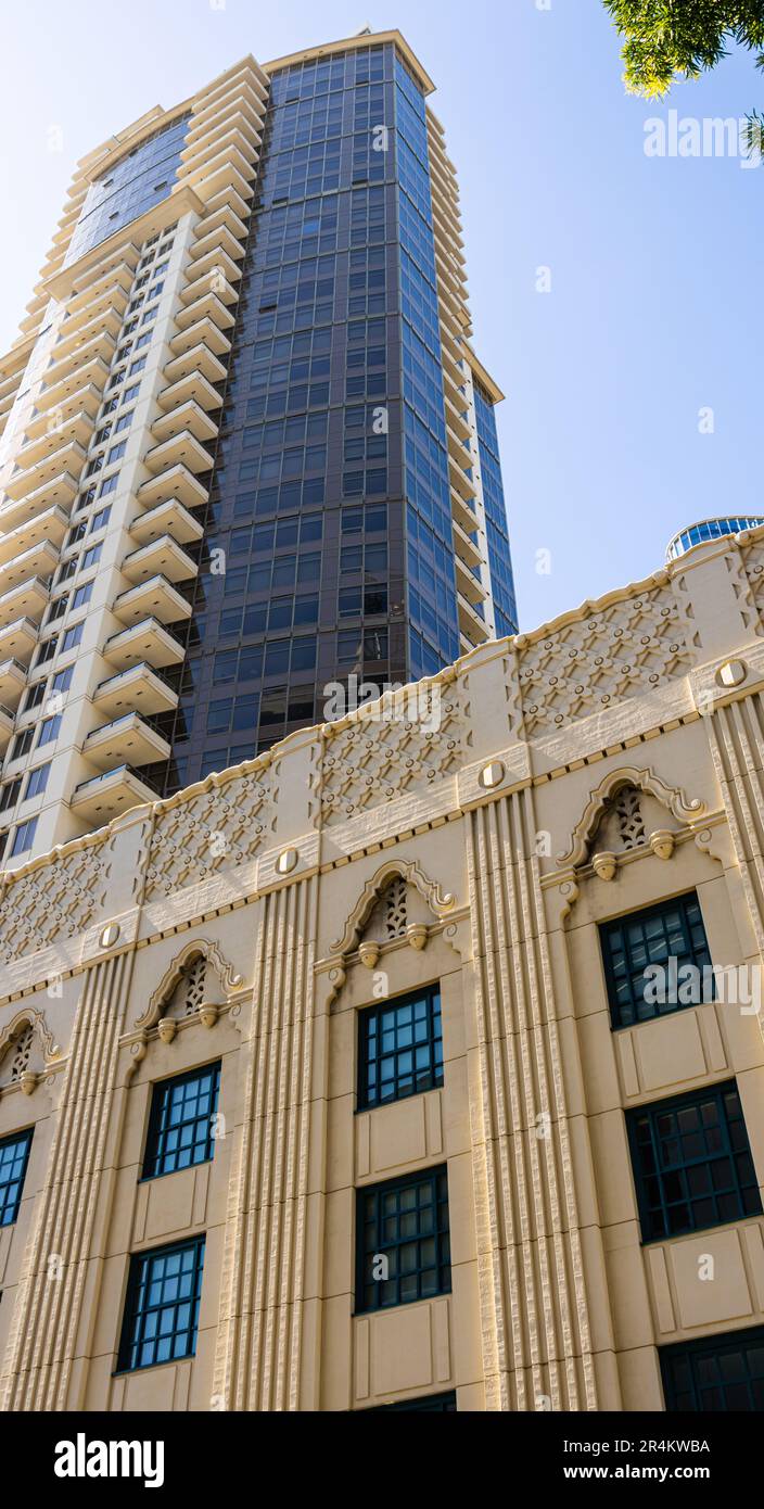 Art Deco Architecture in Downtown, San Diego, California, USA Stock Photo - Alamy