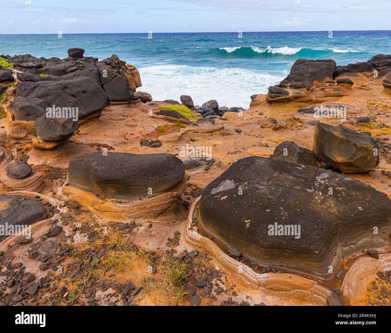 The Volcanic Eastern Shoreline Along The Ke Ale Hele Makalea Path, Kapa ...