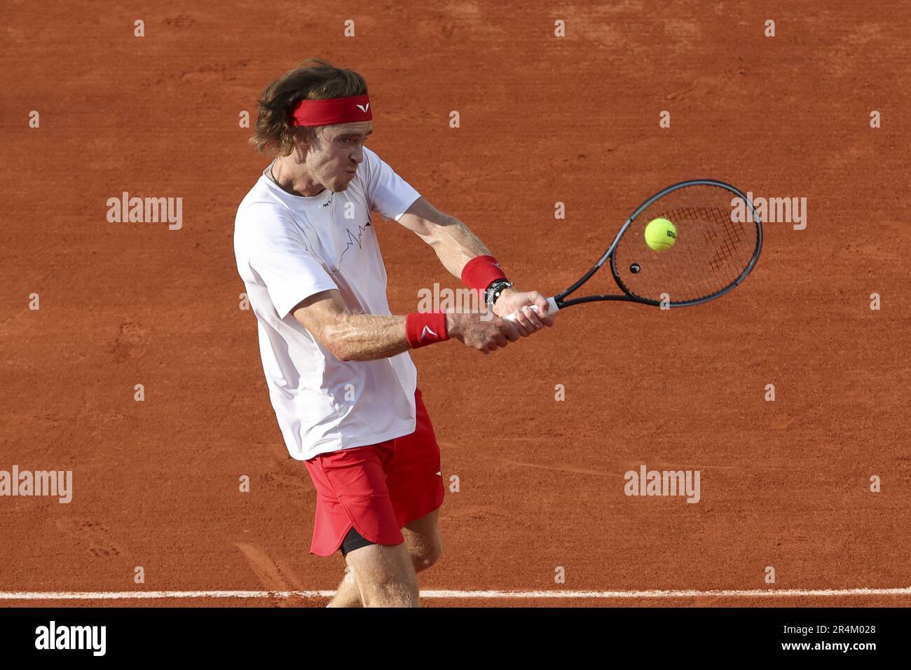 Andrey Rublev of Russia during day 1 of the 2023 French Open, Roland ...