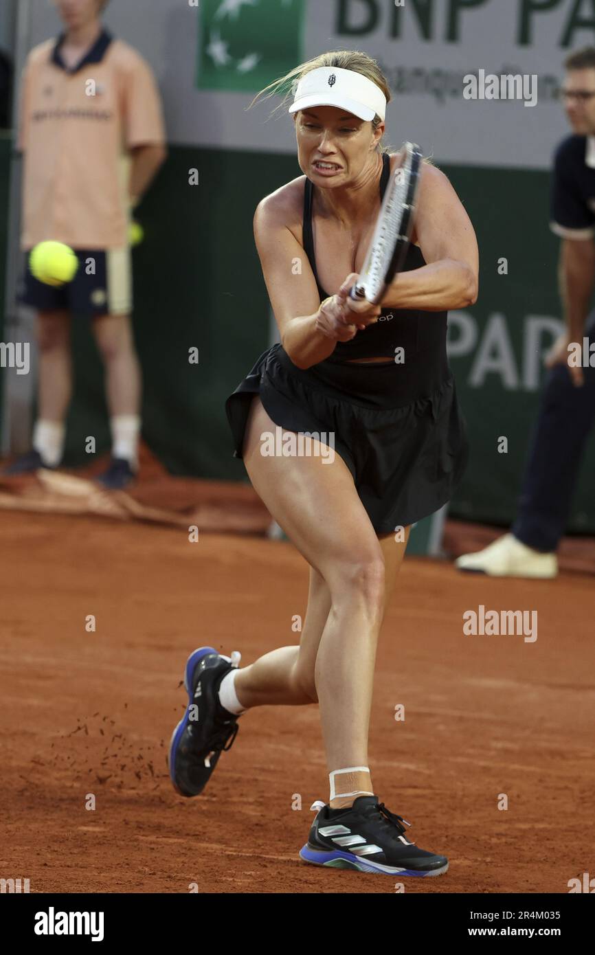 Danielle Collins of USA during day 1 of the 2023 French Open, Roland ...