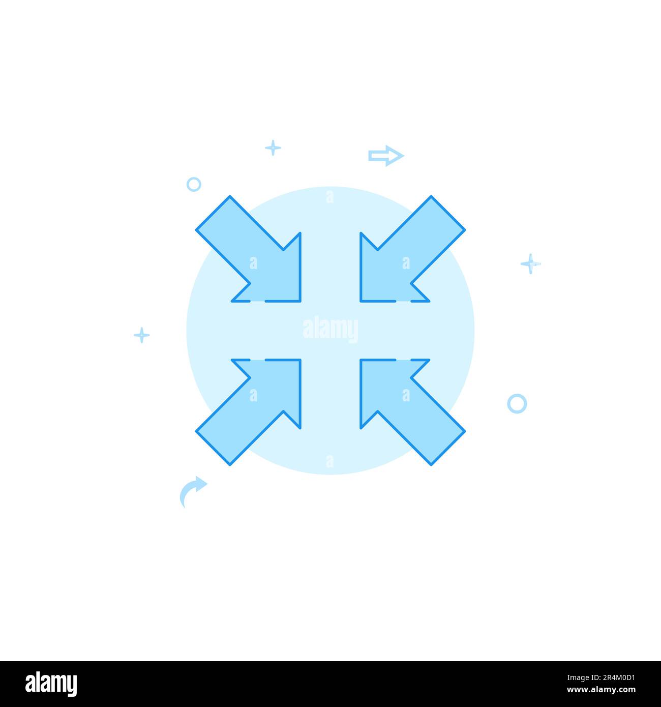 Minimize a window vector icon. Flat illustration. Filled line style. Blue monochrome design ...
