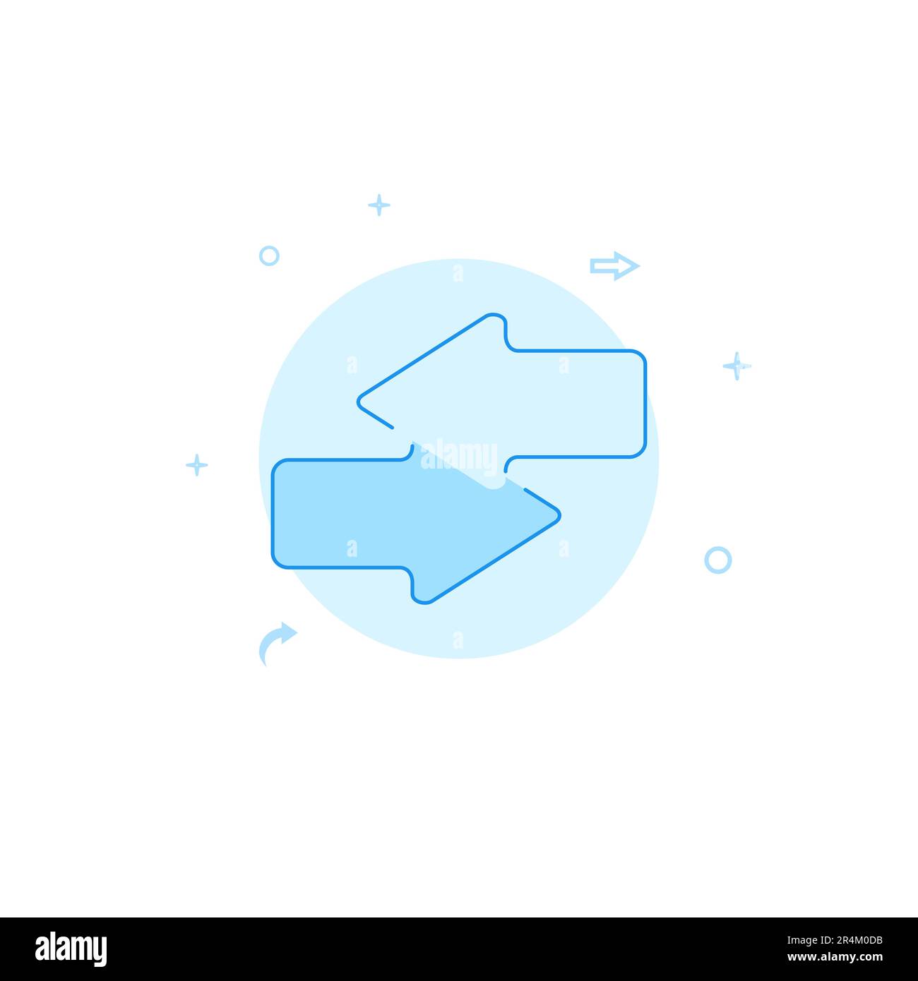 Two arrows opposite direction Stock Vector Images - Alamy