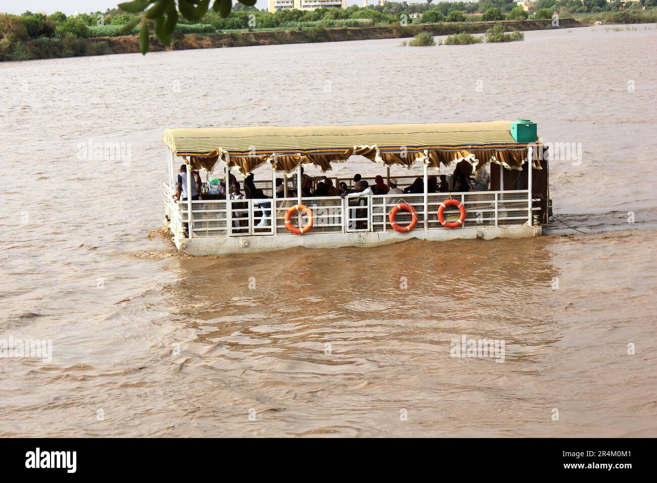 Local Nile Transport Boats During Nile Flooding Stock Photo - Alamy