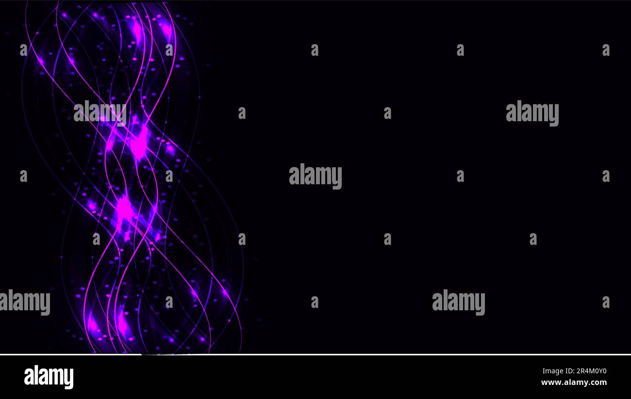 Purple transparent abstract shiny magical cosmic magic energy lines ...