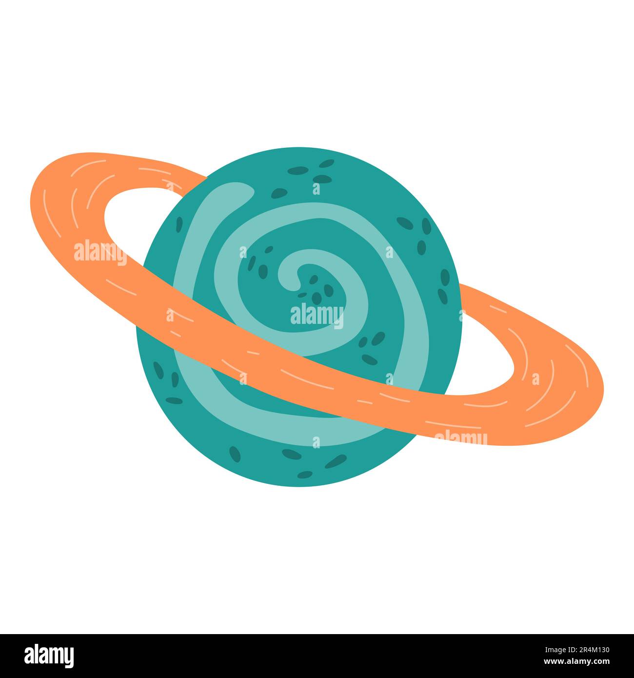 Vector illustration, cartoon planet. Isolated on a white background ...