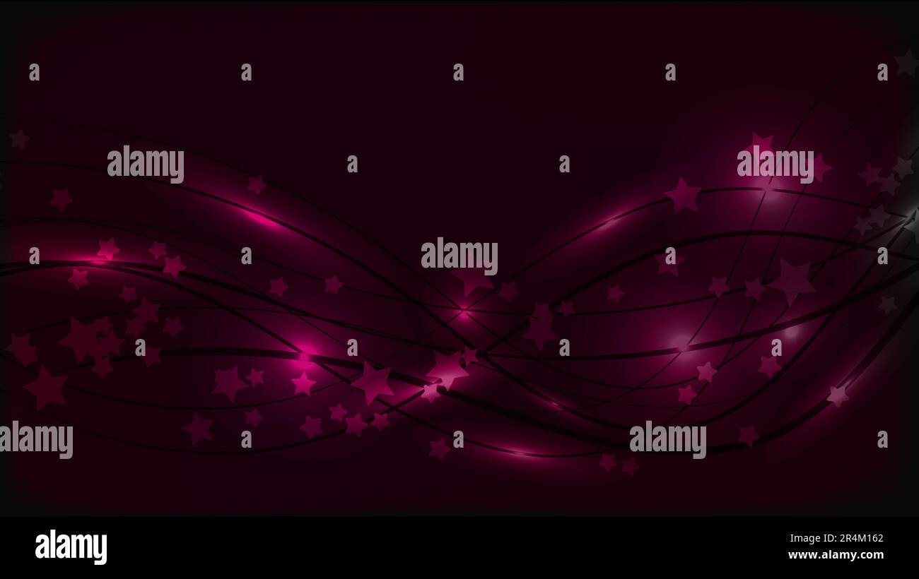 Abstract space background with wavy lines and light flares and ...