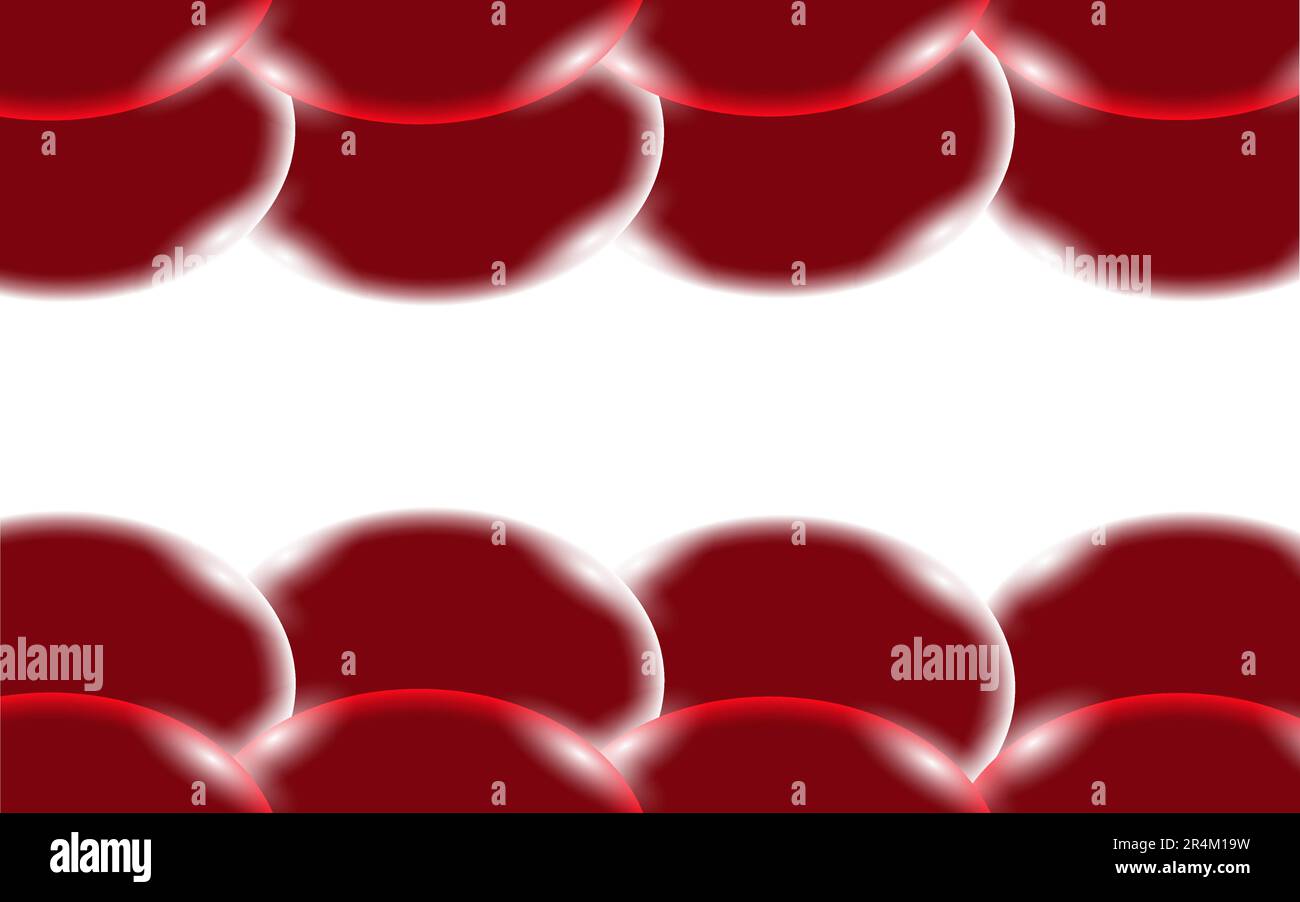 Red abstract shiny beautiful and convex smooth three-dimensional simple ...