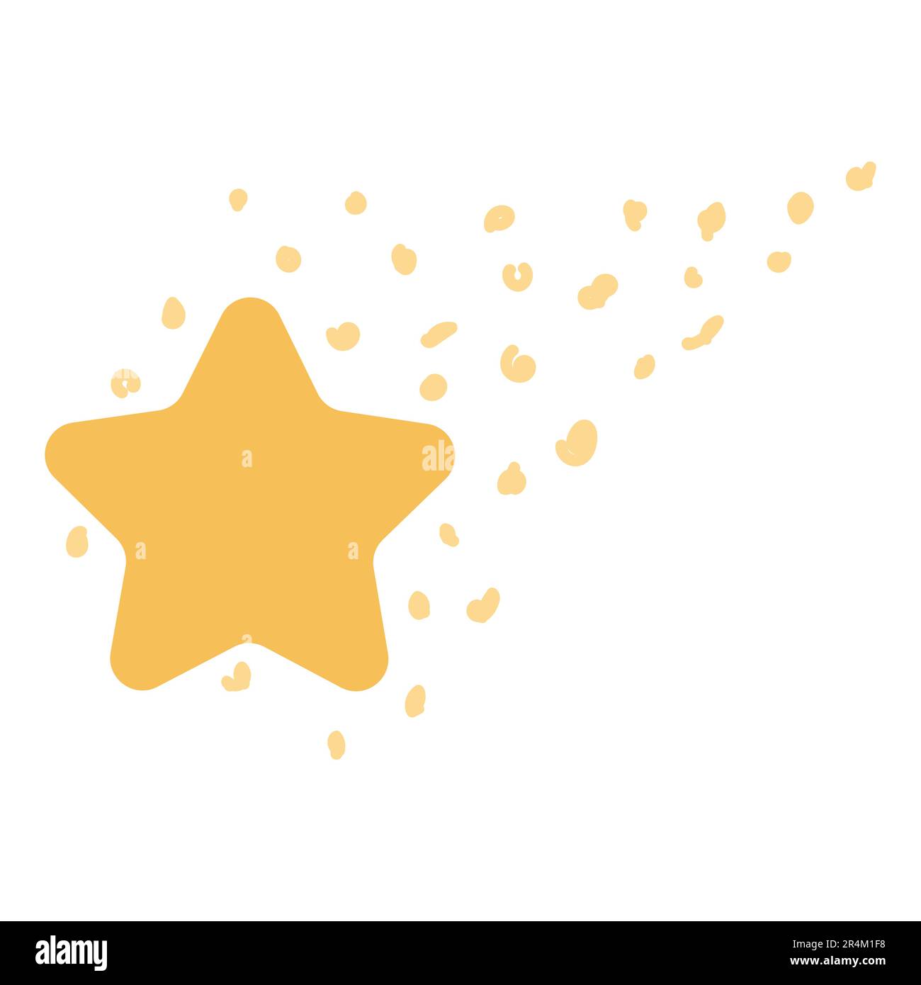 Vector illustration, a star with a train. Isolated on a white ...