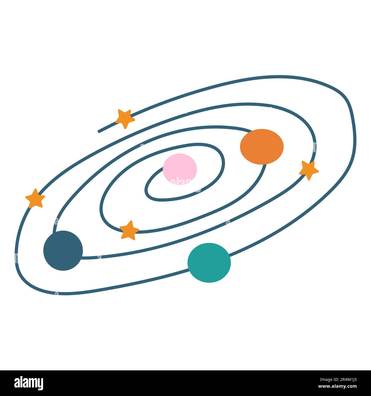 Vector illustration, galaxy. Isolated on a white background Stock ...