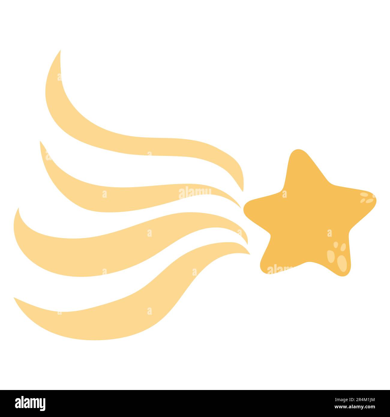 Vector illustration, a star with a train. Isolated on a white ...