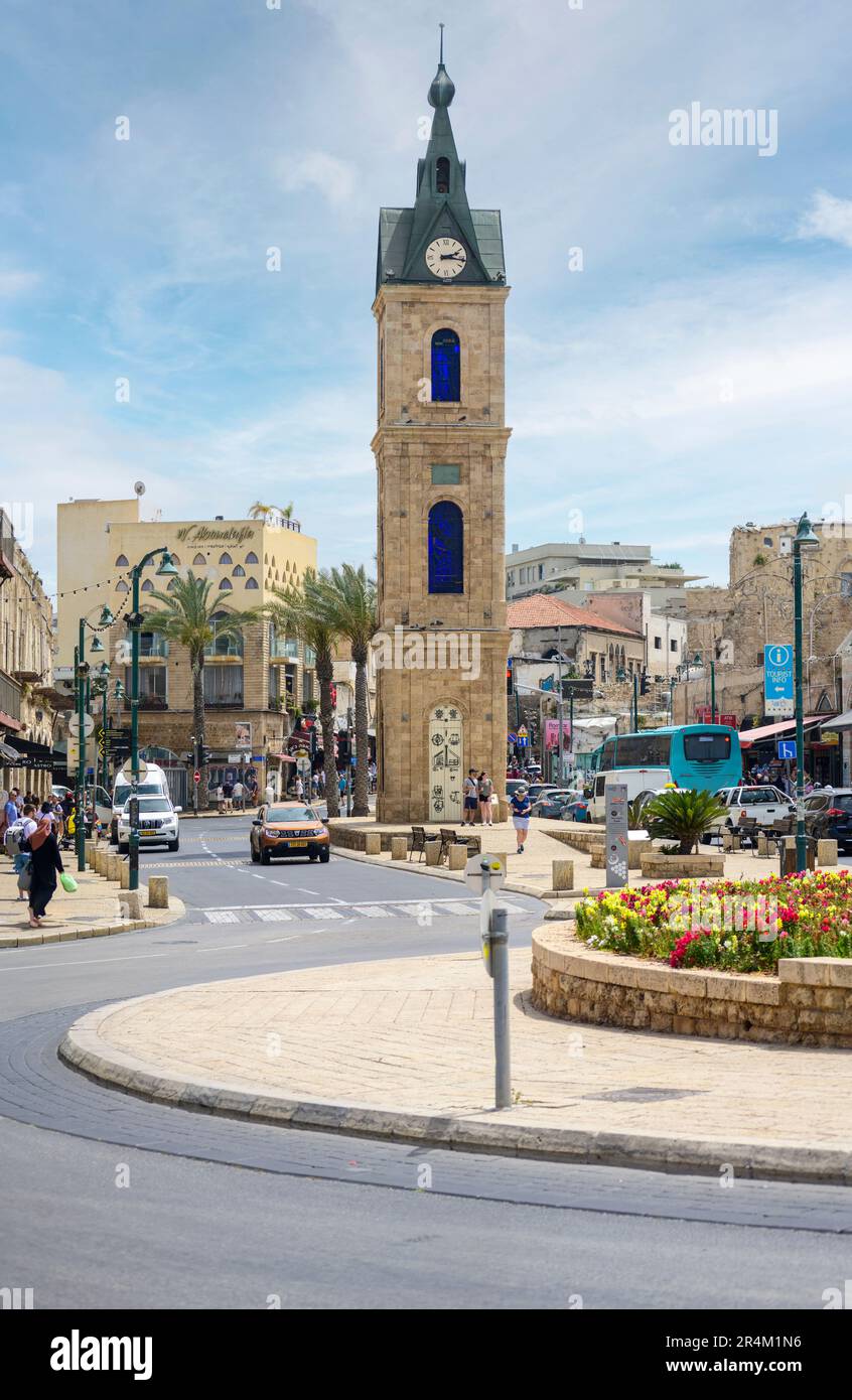 Israel, Jaffa, The Old clock tower in Jaffa, Clock Square, built in ...
