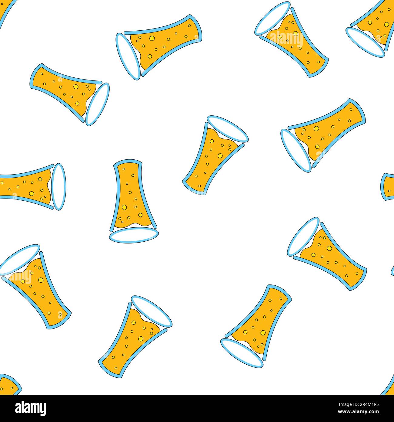 Seamless pattern of simple abstract alcoholic beer glass glasses of ...