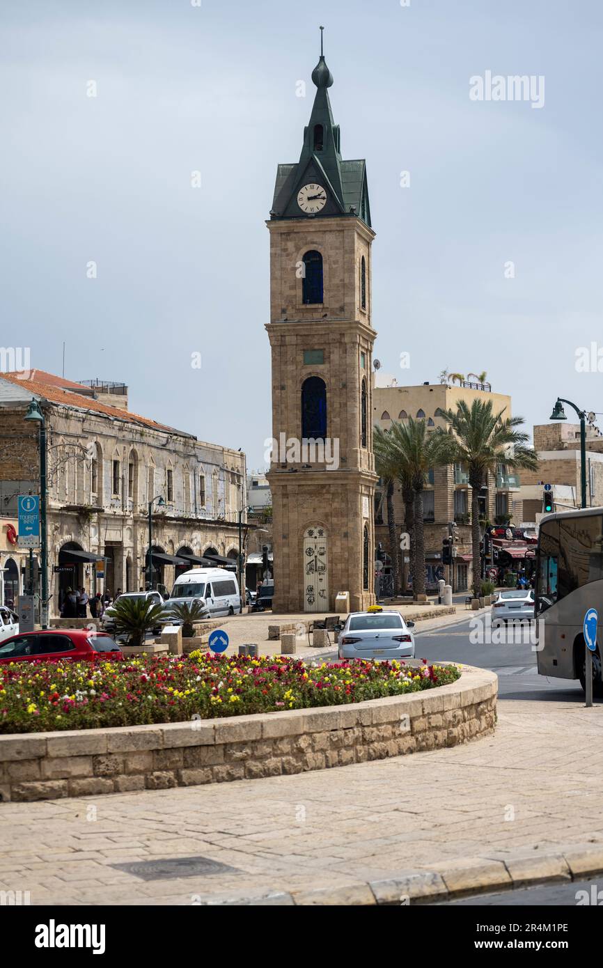 Israel, Jaffa, The Old clock tower in Jaffa, Clock Square, built in ...