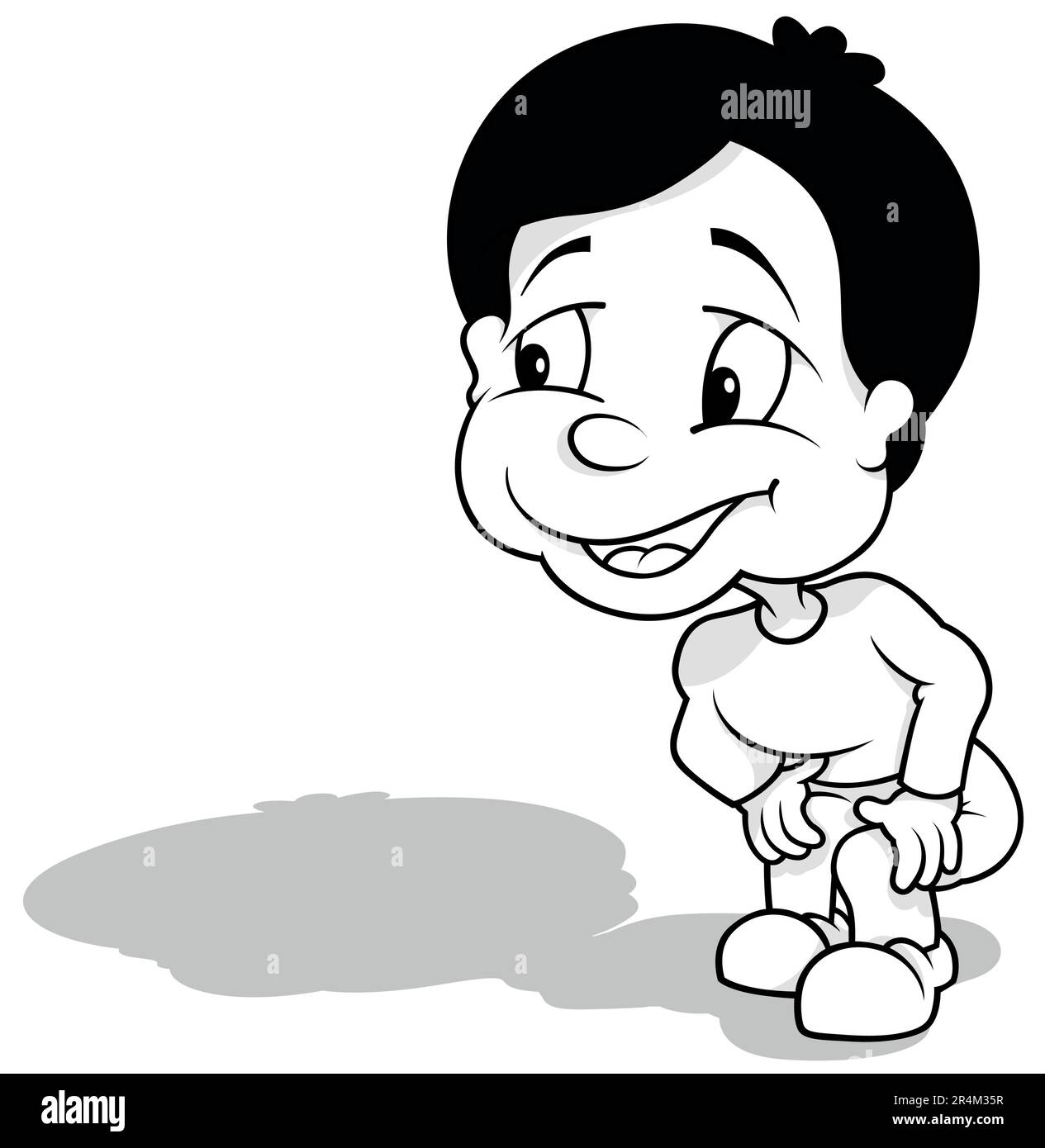 Cute pupil smiling Black and White Stock Photos & Images - Alamy