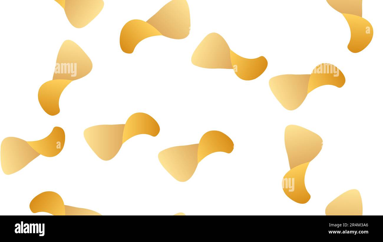 Potato chips seamless pattern. Vector background of food. Fried ...