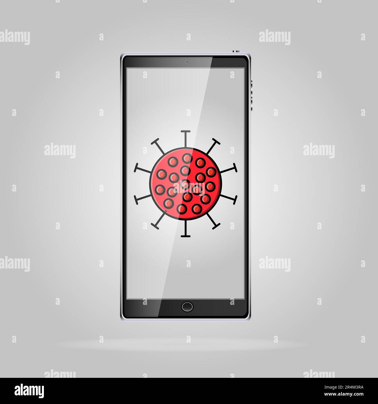 Mobile phone smartphone with deadly coronavirus pandemic pandemic ...
