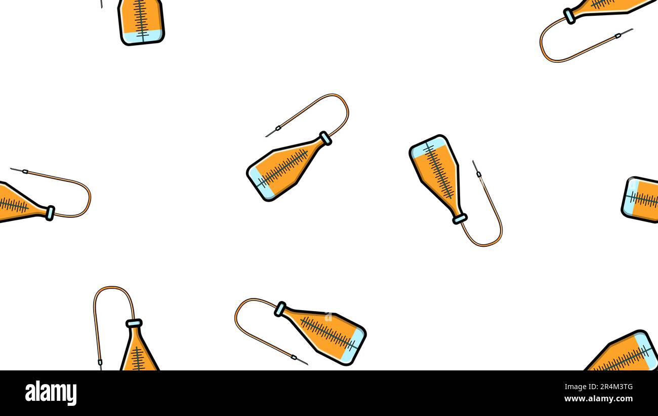 Seamless pattern texture of endless repeating medical yellow droppers ...