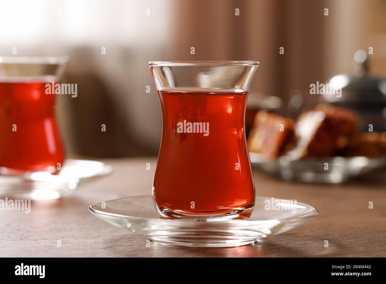 Traditional turkish tea on wooden hi-res stock photography and images ...