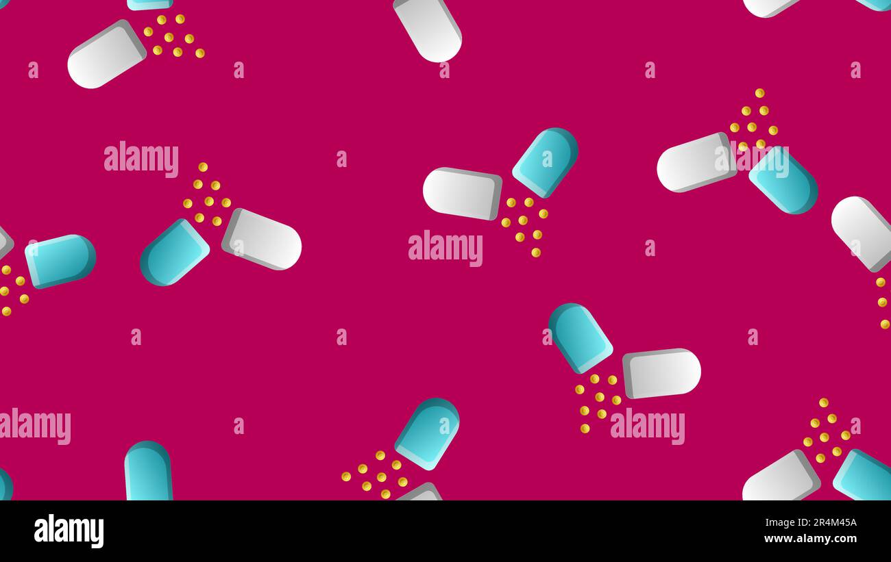 Endless seamless pattern of medical scientific medical items ...