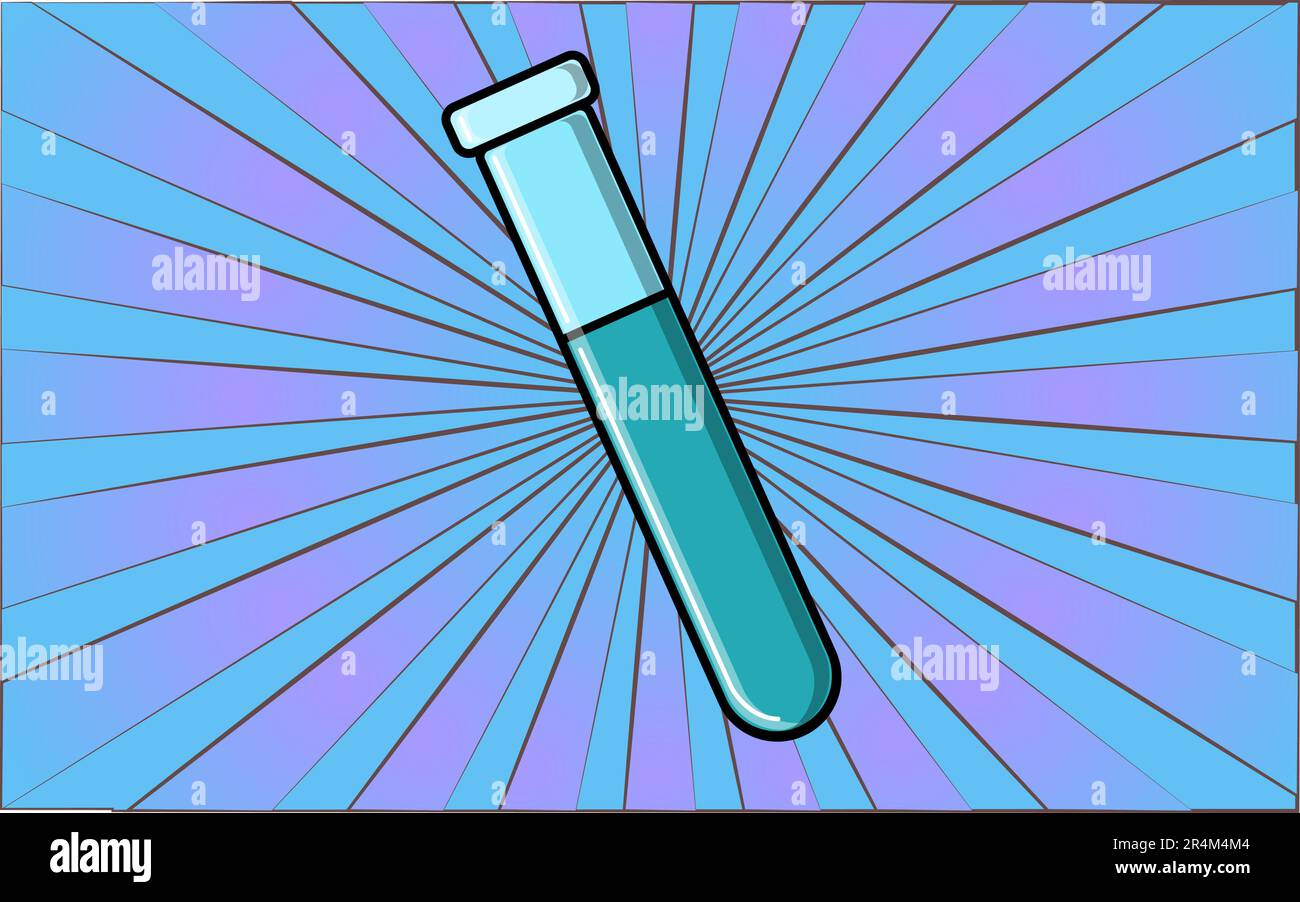 Medical blue laboratory science glass chemical flask for research and ...