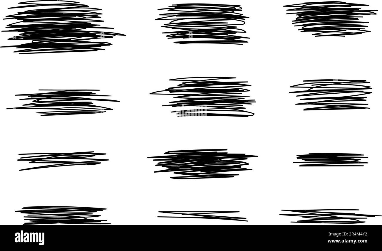 Set of abstract crosshatch textures isolated on white background ...