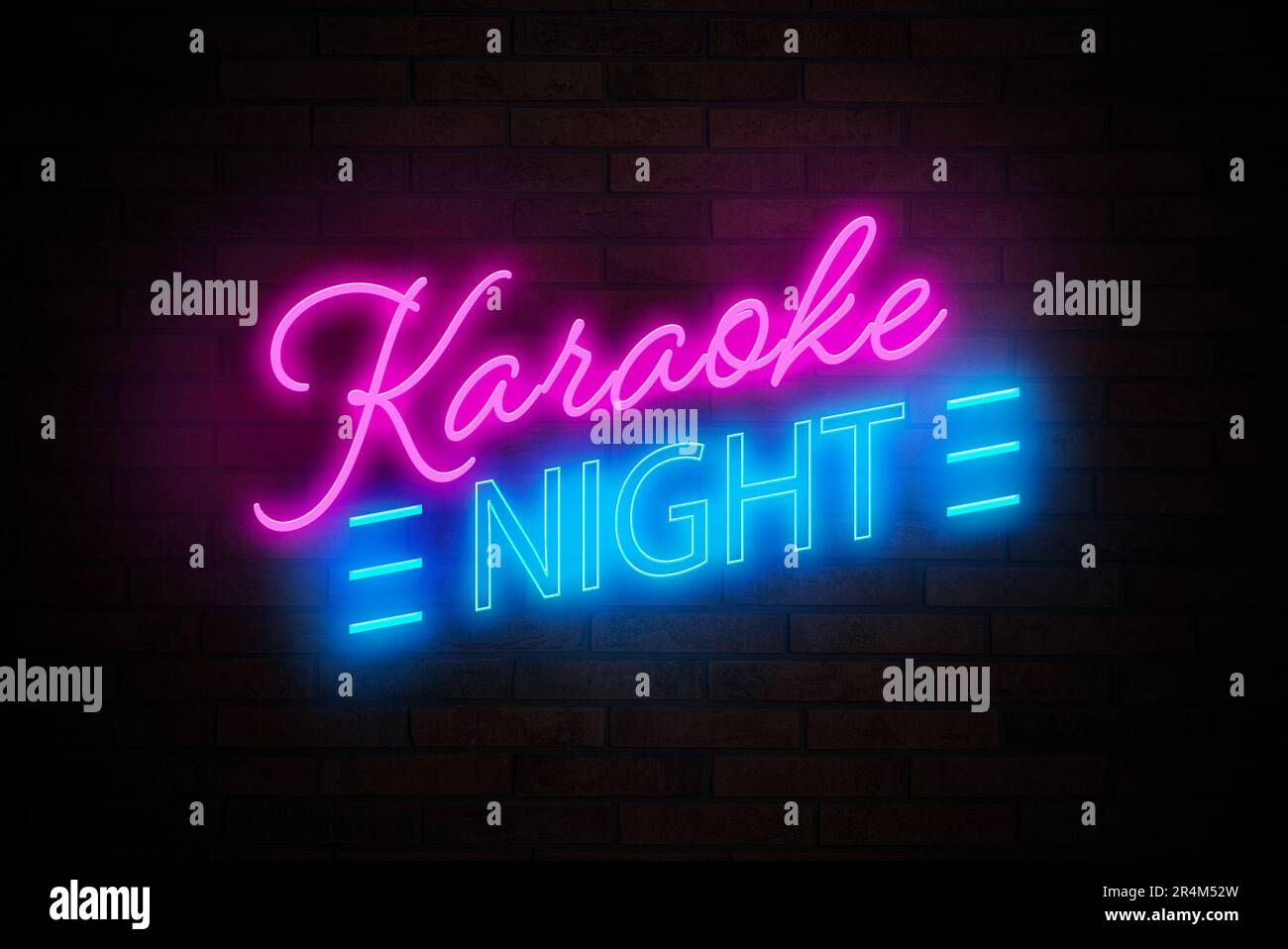 Singing glowing neon sign hi-res stock photography and images - Alamy