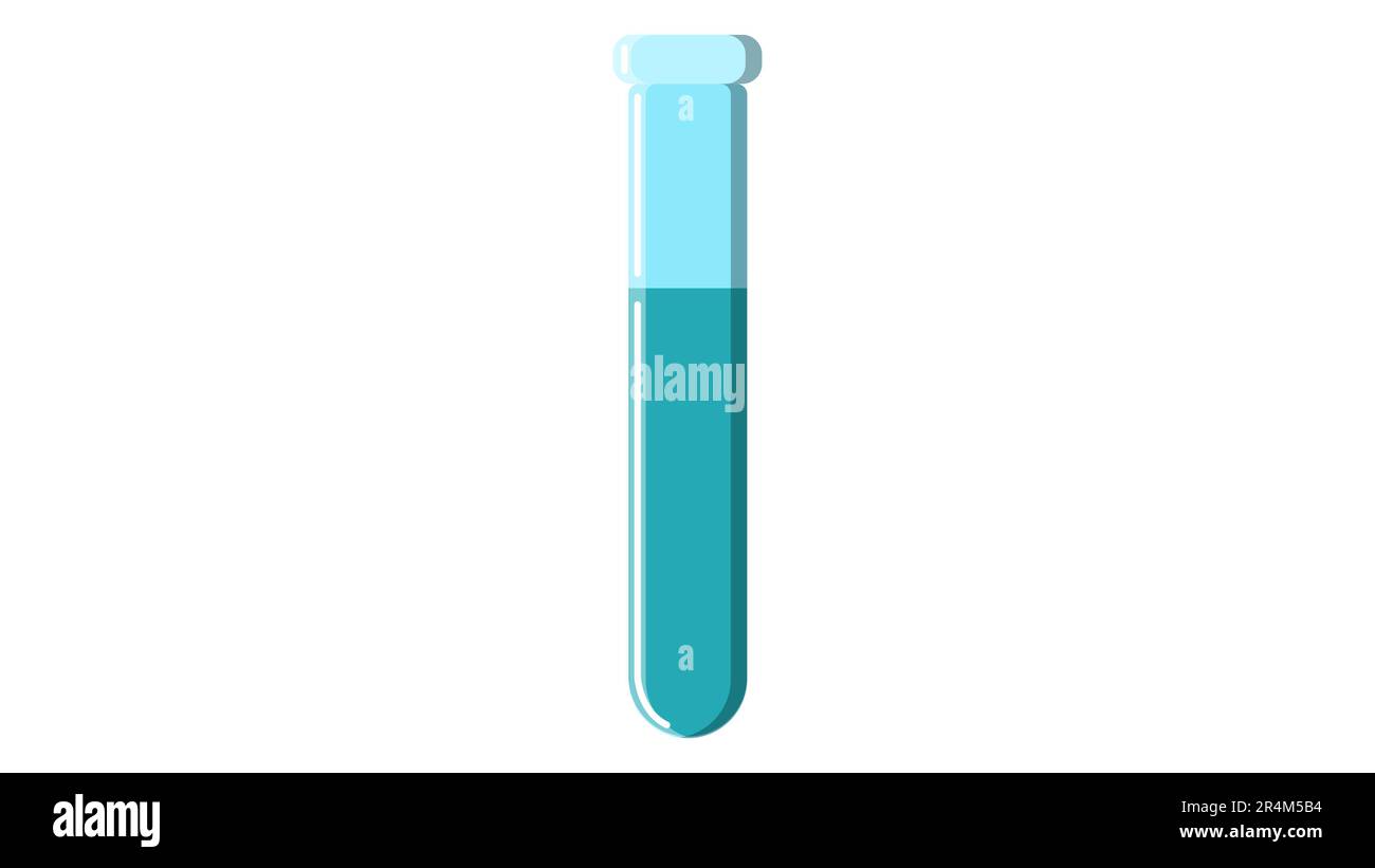 Beautiful medical blue oblong glass chemical flask test tube with ...