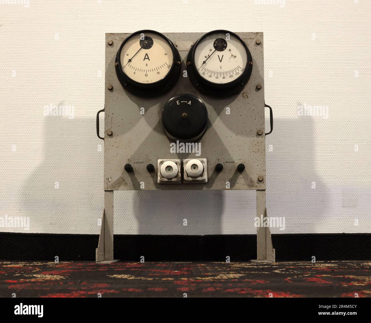 Electrical control panel with volt and amp meter for monitor ...