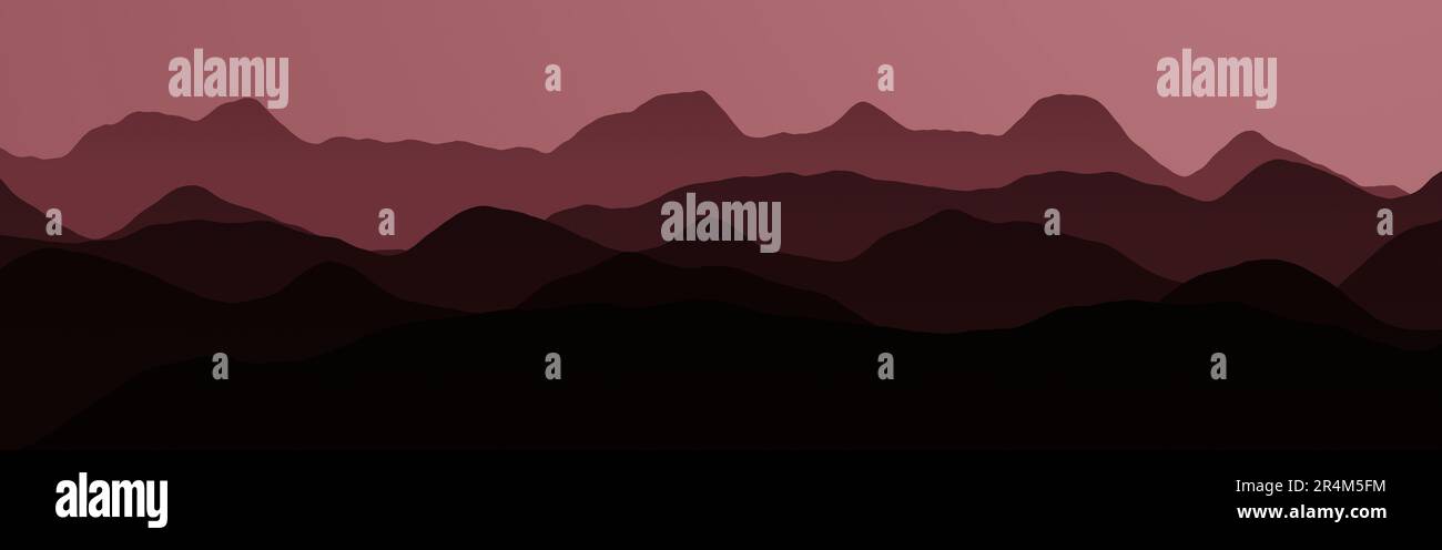creative red hills ridges at night digitally drawn background texture ...