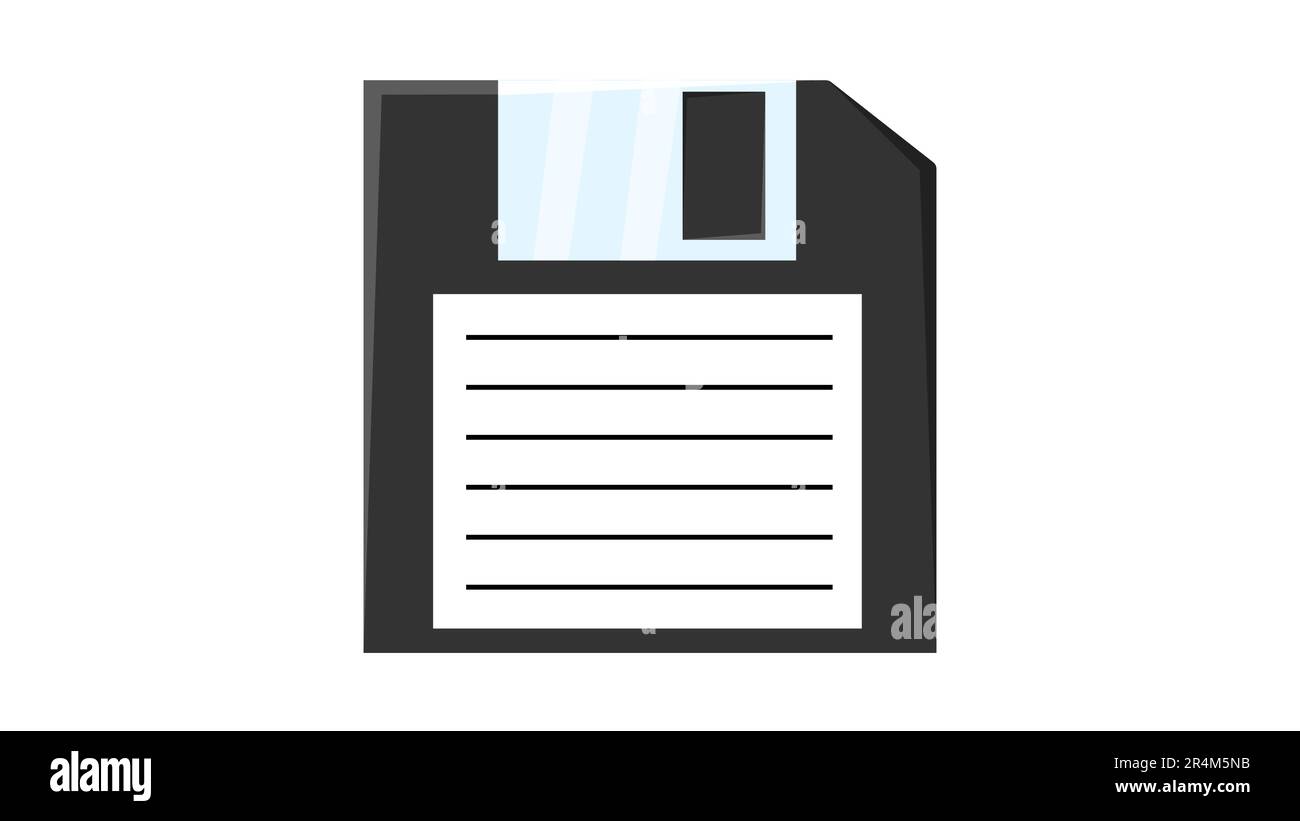Old retro vintage hipster floppy disk for computer to store information, pc from 70s, 80s, 90s ...