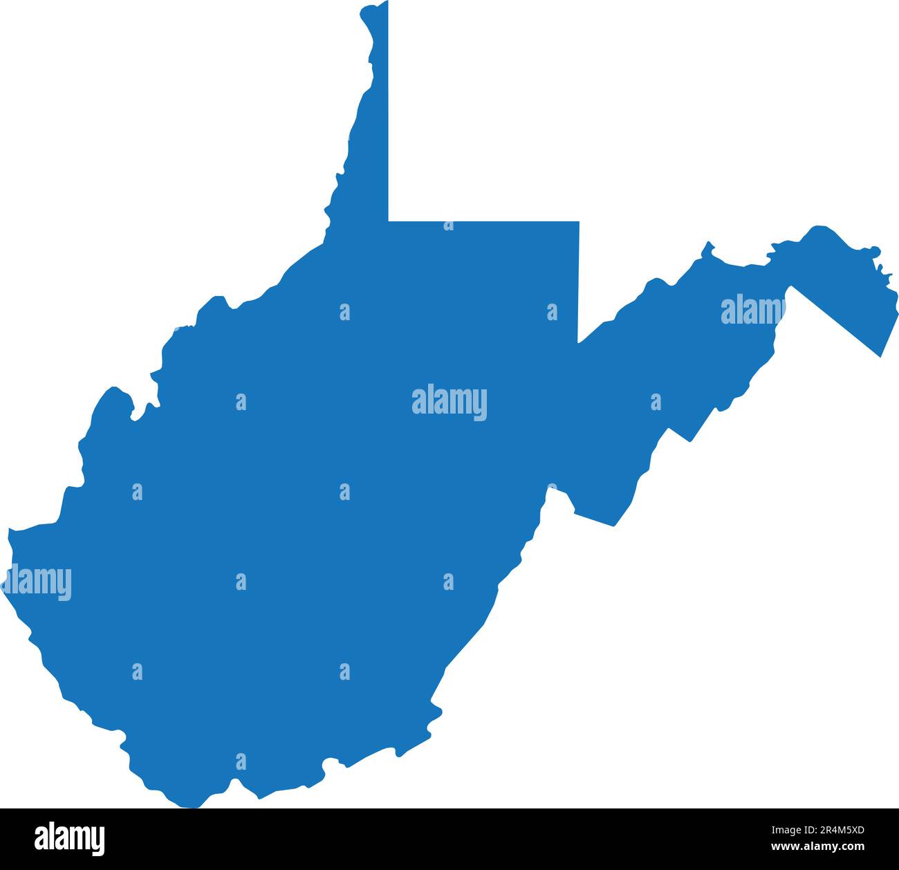 BLUE CMYK color map of WEST VIRGINIA, USA Stock Vector Image & Art - Alamy