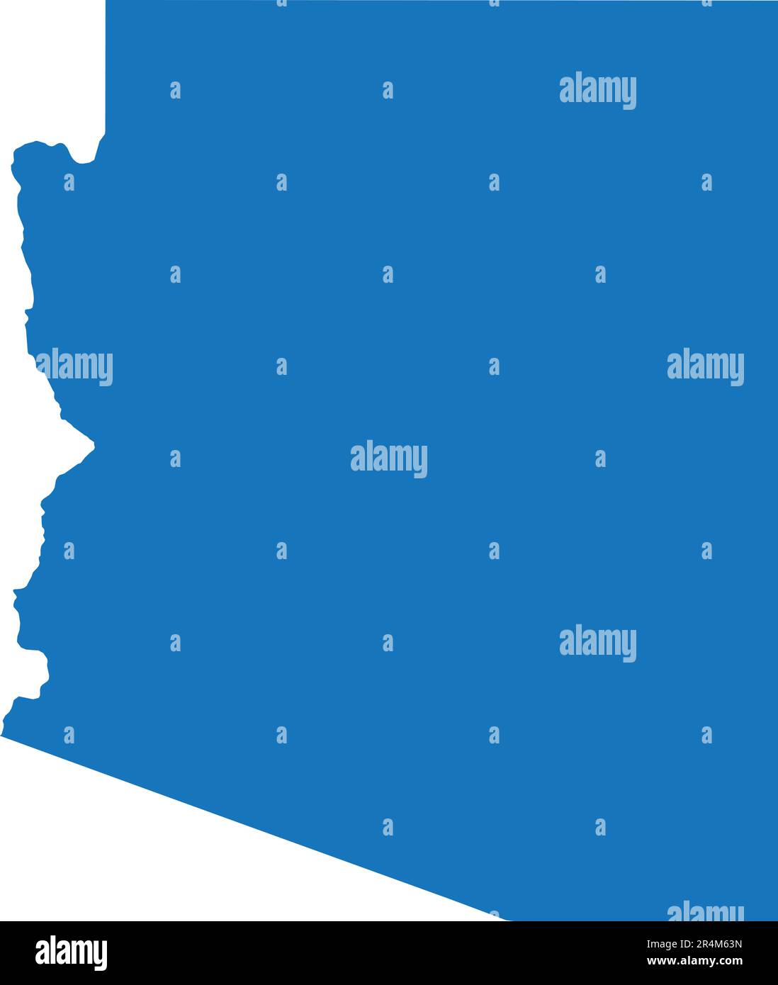 BLUE CMYK color map of ARIZONA, USA Stock Vector Image & Art - Alamy