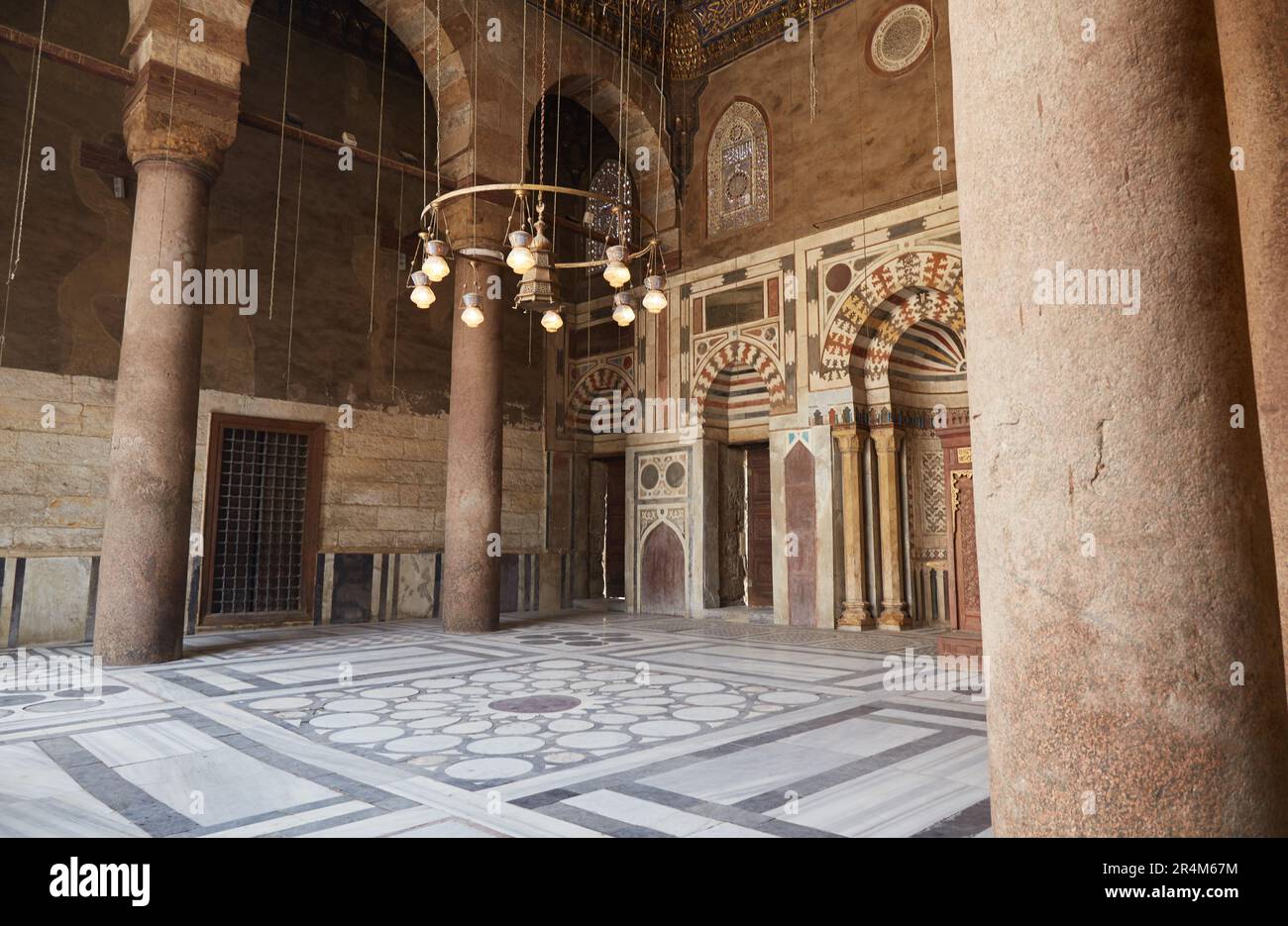 The Mosque-Madrassa of Sultan Barquq on Cairo's al-Muizz Street Stock ...