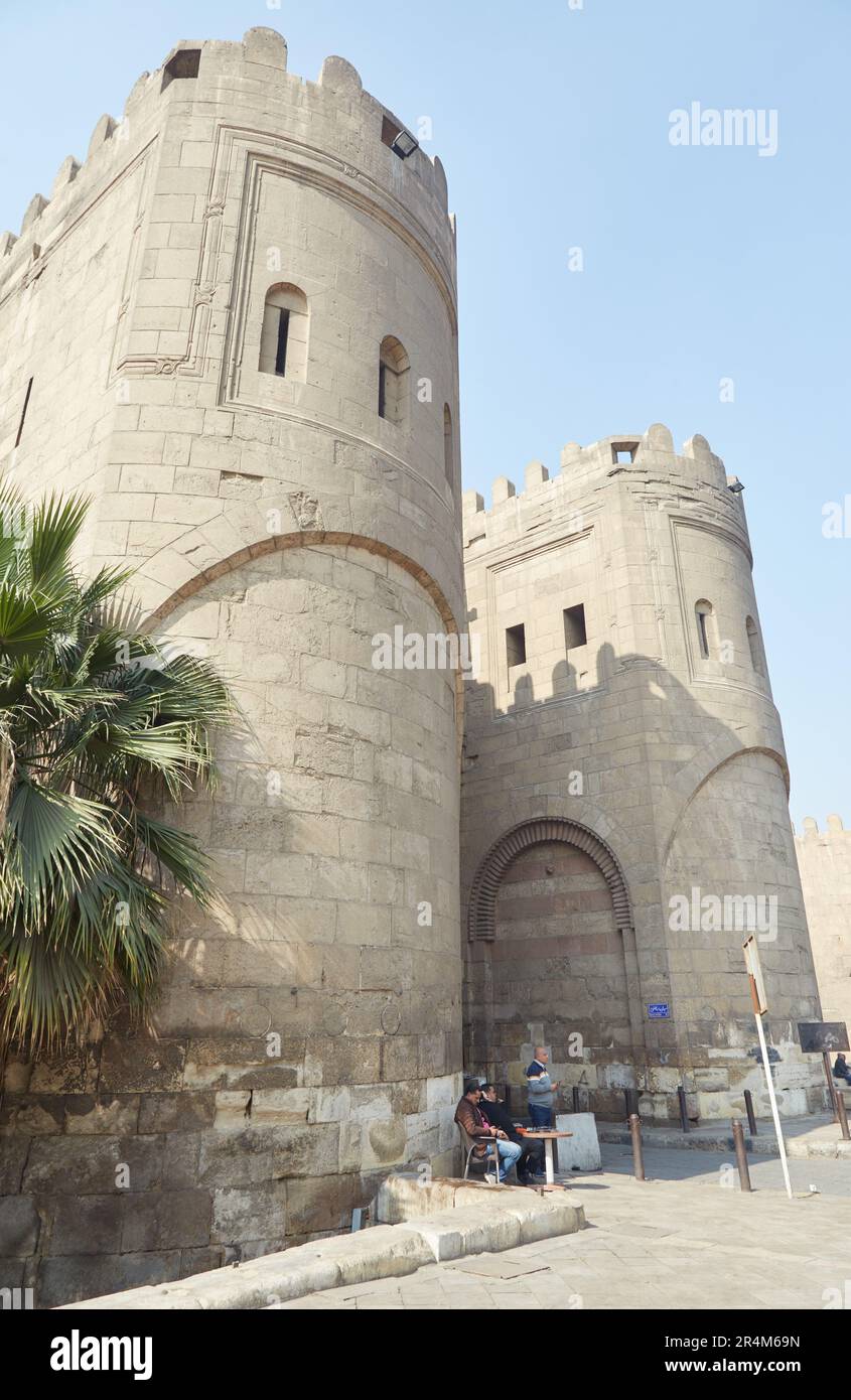 Bab al-Futuh, the original gate to Cairo's al-Muizz street built by the ...