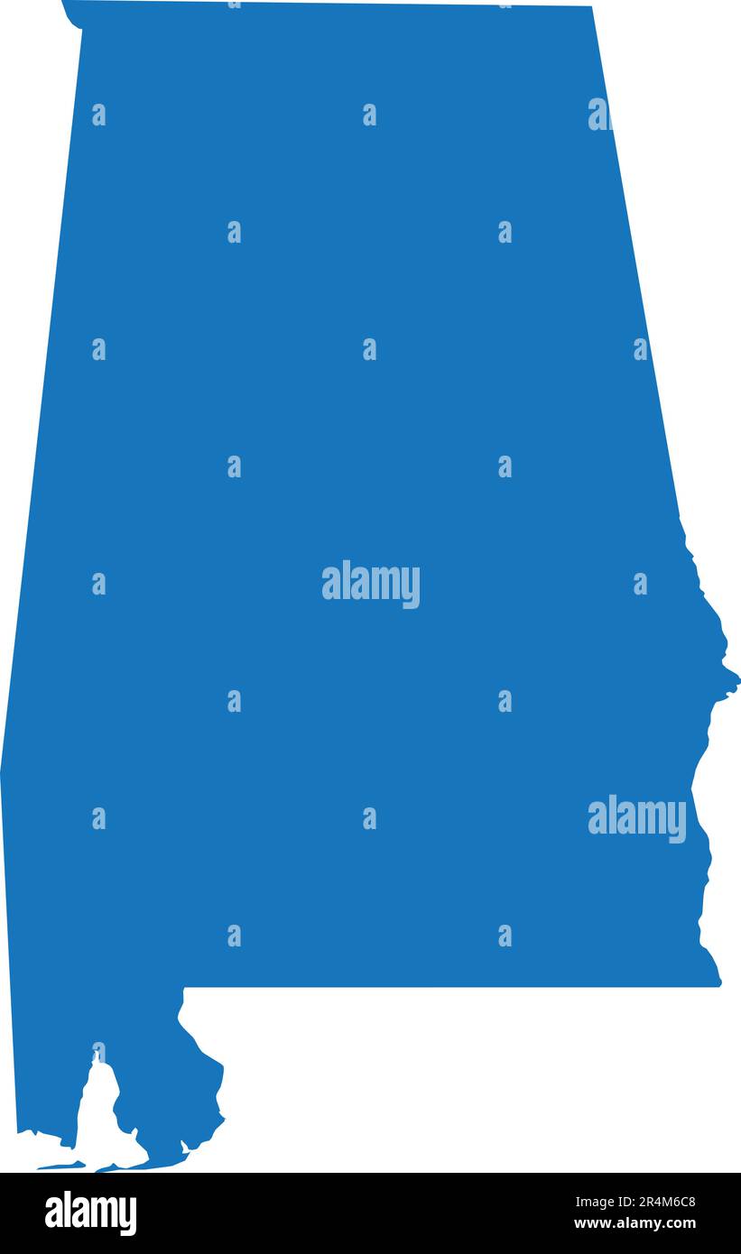 BLUE CMYK color map of ALABAMA, USA Stock Vector Image & Art - Alamy