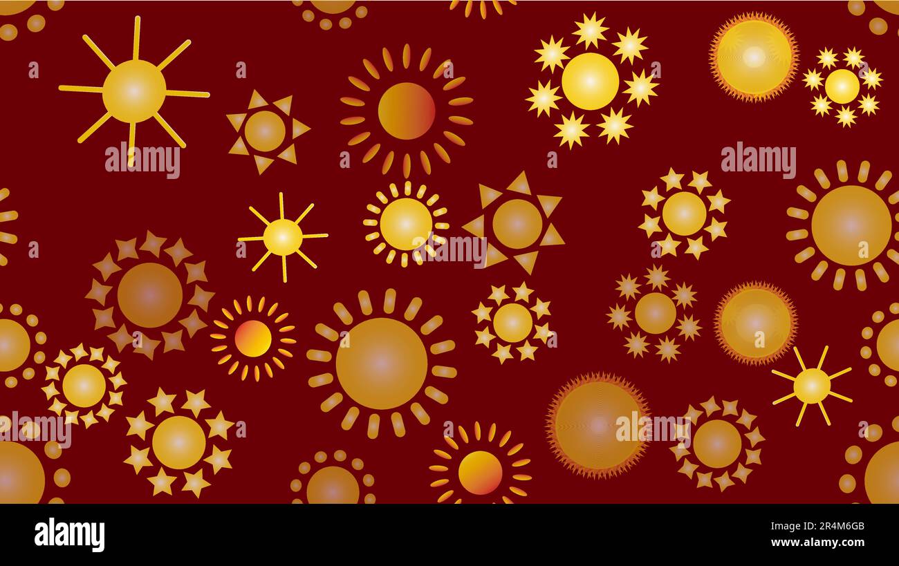 The texture of the pattern is seamless from a multitude of warm bright ...