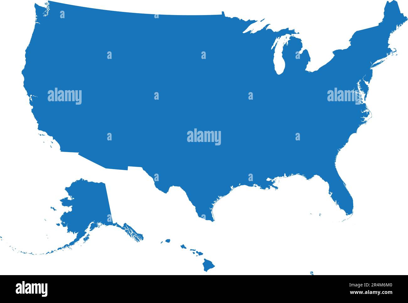 BLUE CMYK color map of USA Stock Vector Image & Art - Alamy