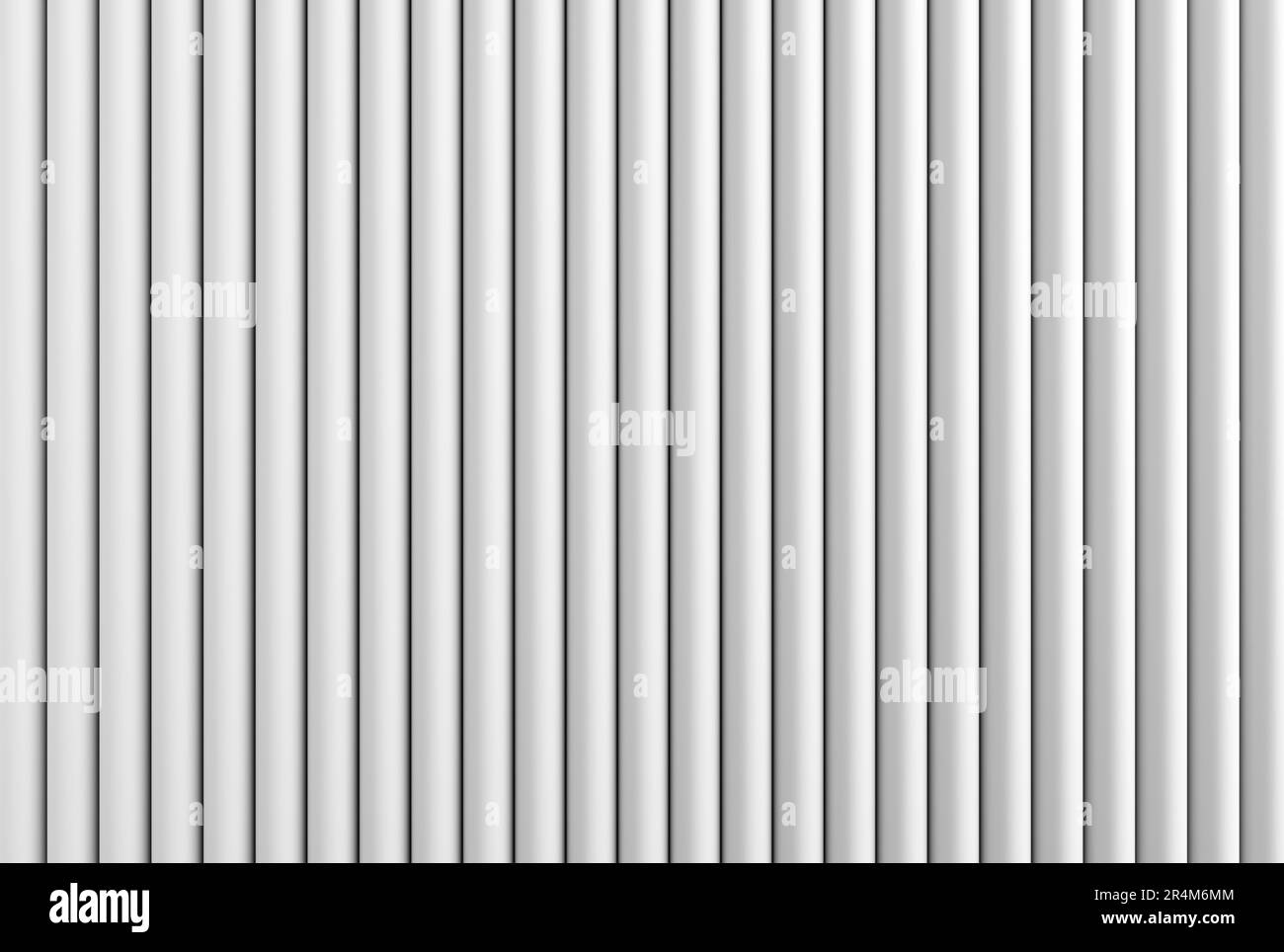 White abstract background with cylinder curve pattern or vertical ...