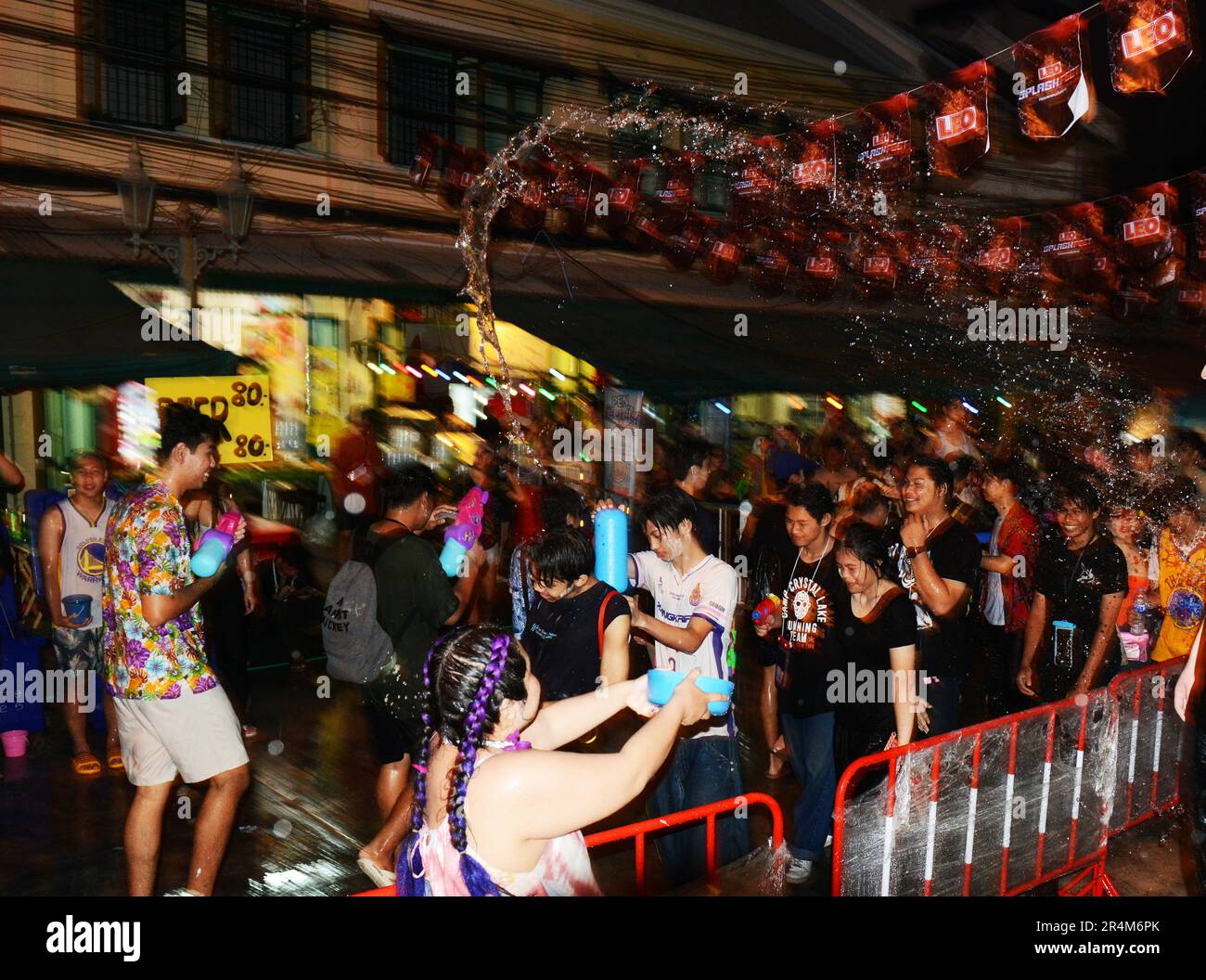 Water splashing during the Celebrations of Songkran ( Thai New Year ...